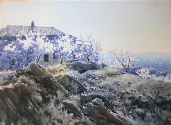 Ceferino Olivé | Spanish hillside (1948) | MutualArt