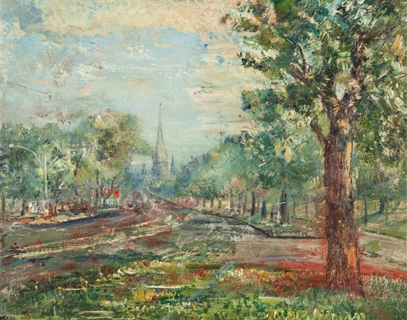 Harald Vike | Streetscape (Circa 1960) | MutualArt