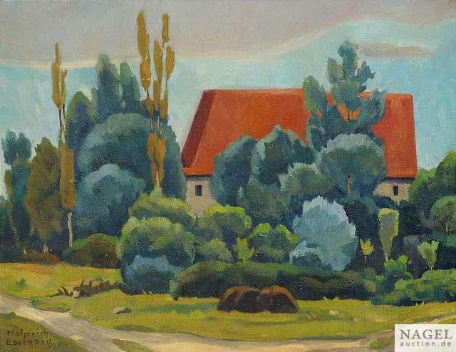 Heinrich Eberhard | House in landscape | MutualArt
