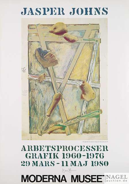 Jasper Johns | EXHIBITION POSTER for THE DRAWINGS OF JASPER JOHNS at ...