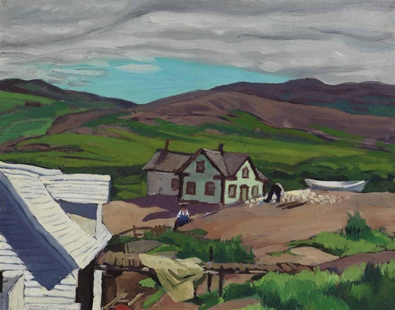 Edwin Holgate | Drying Fish, Mutton Bay | MutualArt