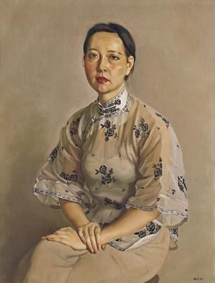 Chen Danqing | PORTRAIT OF A FEMALE ARTIST (1995) | MutualArt