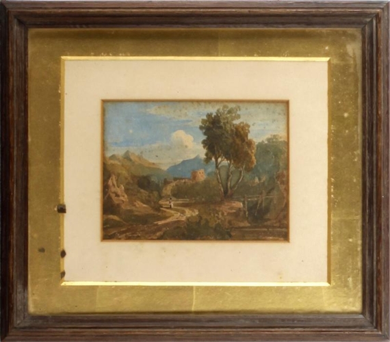 John Varley | Landscape with figure on a track | MutualArt