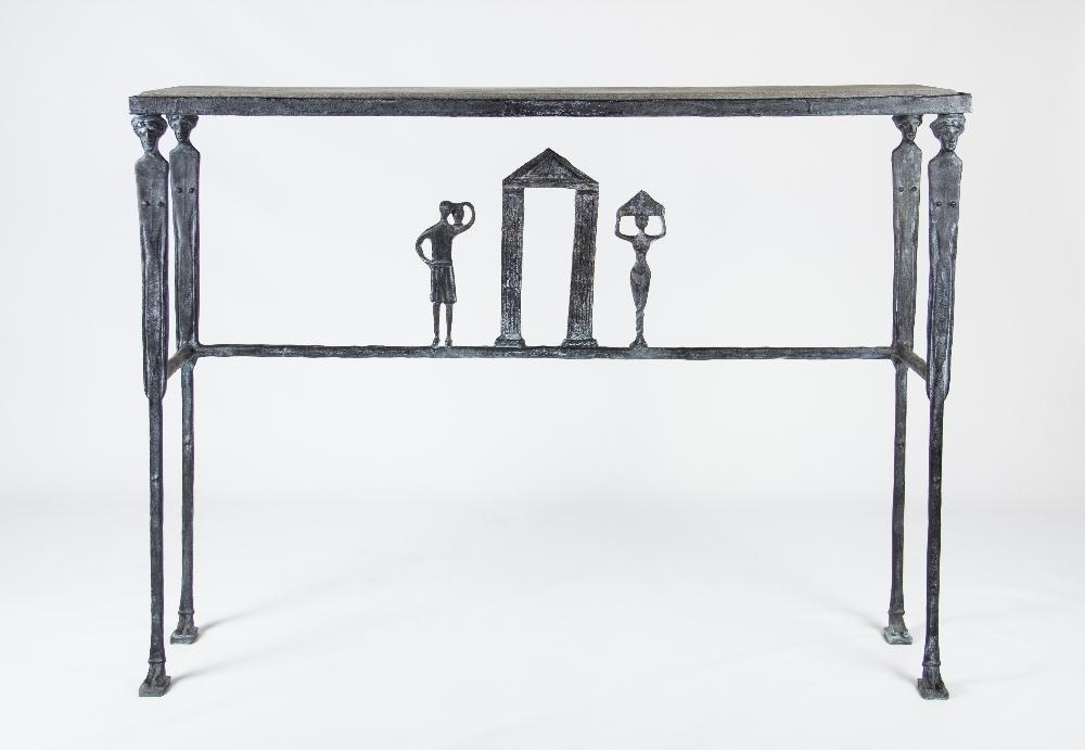 Horacio Cordero | Etruscan Console table with gray marble plate | MutualArt
