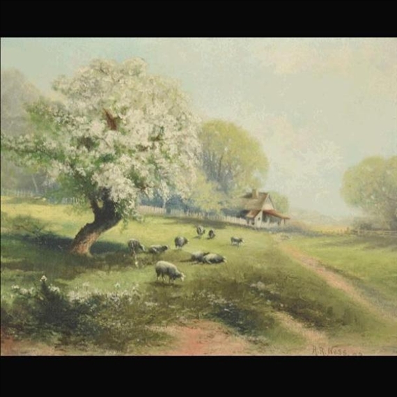 Arthur R. Ness | Grazing Sheep | MutualArt