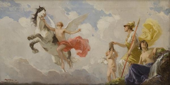 Achille Beltrame | Ceiling for Soc Electr. Adamello (1929) | MutualArt