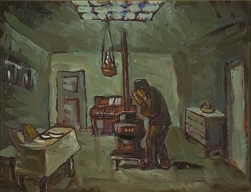 Ben Shahn | 3 works: Interior with Man by Stove; Tree Study, Horizontal ...