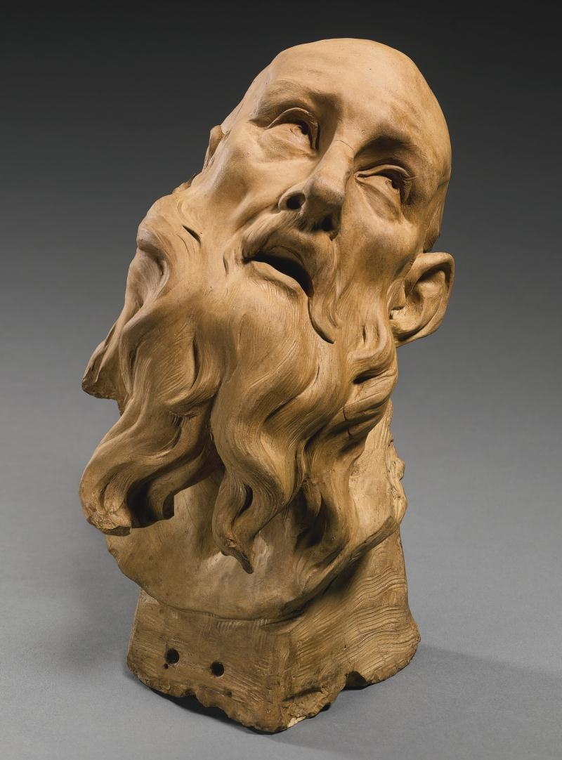 Gian Lorenzo Bernini | An Italian terracotta head of a bearded saint ...