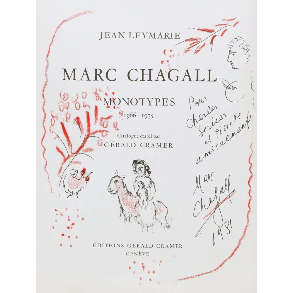 Marc Chagall | MOTHER AND CHILD ON A HORSE (DRAWN ON A CATALOGUE 'MARC ...