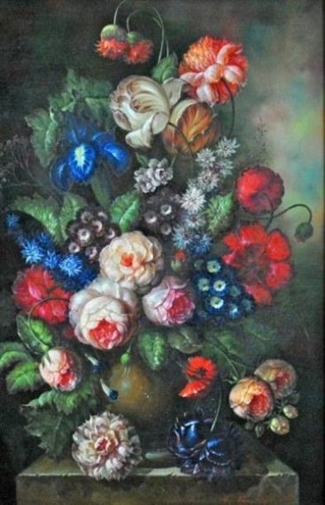 R. Bennington | Floral still life painting | MutualArt