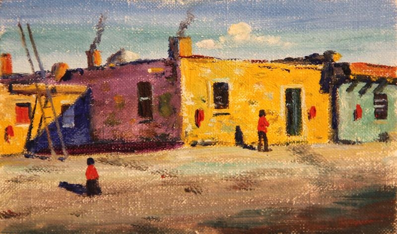 Elbridge Ayer Burbank | 4 Works: Zia Indian Village; Hopi Indian Store ...