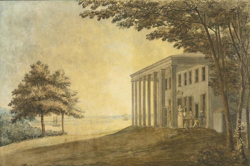 Benjamin Henry Latrobe | A VIEW OF MOUNT VERNON WITH THE WASHINGTON ...