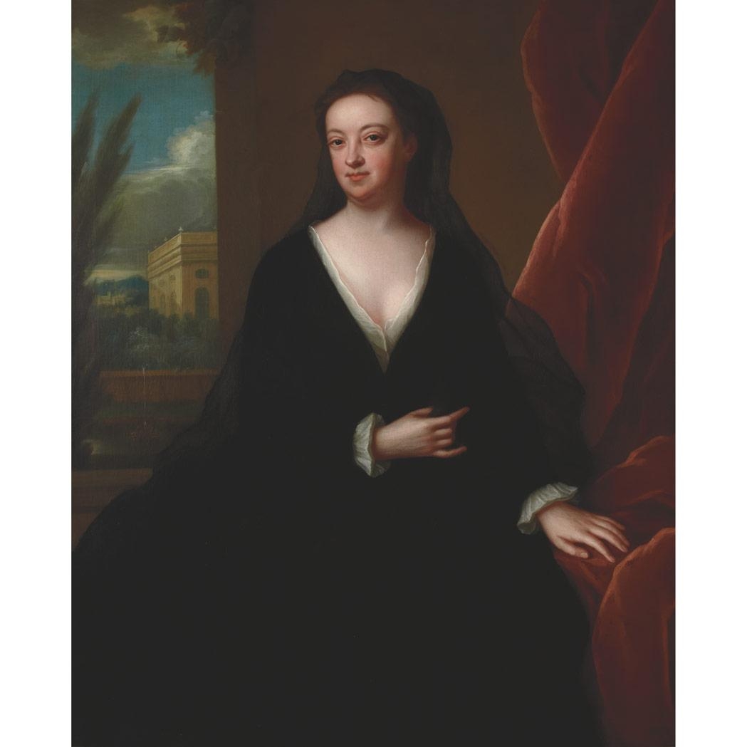 Maria Verelst | Portrait of a Lady with a Country Estate in the ...