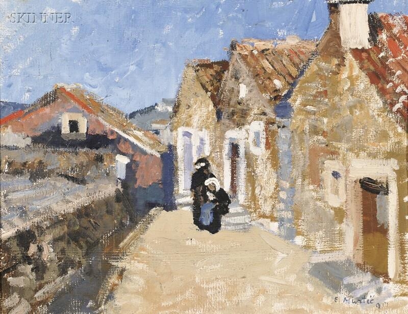 Edo Murtic | Ribarske kuce [Fish Houses] (1951) | MutualArt