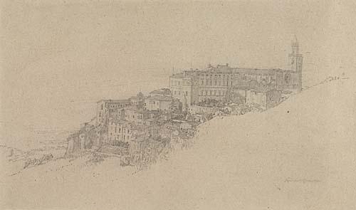 Muirhead Bone | Village with Cathedral (1911) | MutualArt