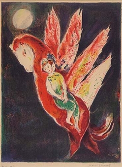 Chagall Marc | Then the old woman mounted the Ifrit's back (1948 ...