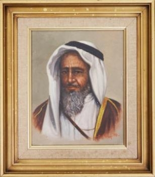 Unknown | Portrait of the King of Bahrain (1983) | MutualArt