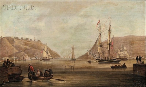 Robert Salmon | Harbor View With British Vessels | MutualArt