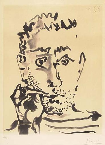 Pablo Picasso | Fumeur (1964) | MutualArt