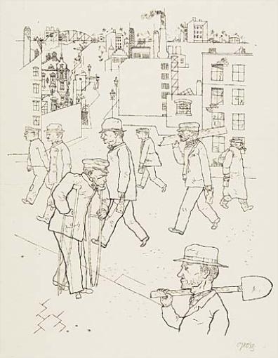George Grosz | Kriegsinvalide und Arbeiter (1920 - 1921) | MutualArt