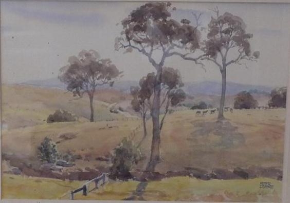 Peter Dunne | Hilled Landscape With Cattle | MutualArt