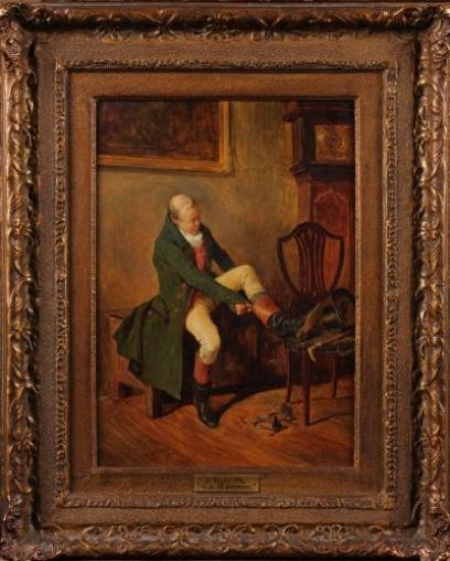 Henry Gillard Glindoni | 'A Fortune in a Tea Cup' | MutualArt