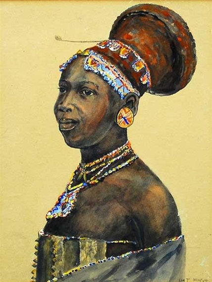 Simon Mnguni | Zulu Maiden | MutualArt