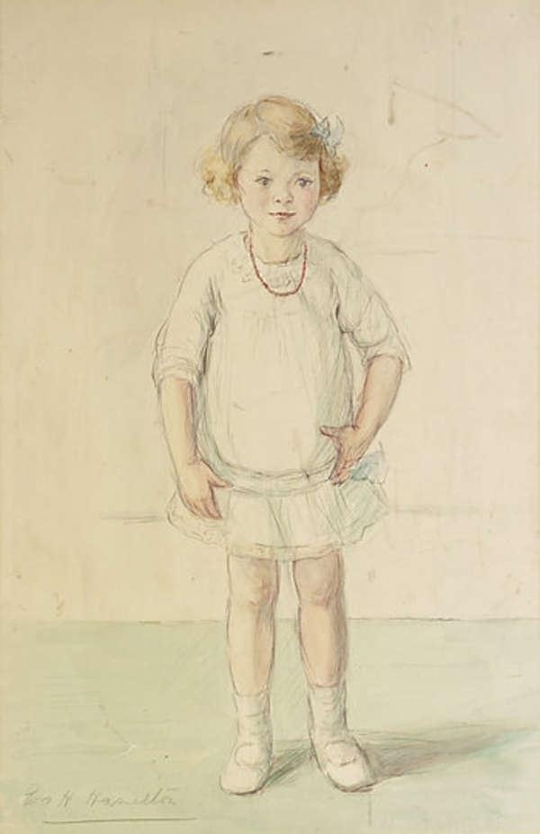 Eva Henrietta Hamilton | Portrait of a girl standing | MutualArt