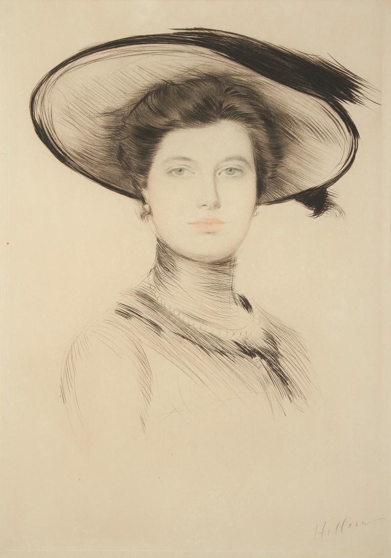 Paul César Helleu | Portrait of a young woman | MutualArt