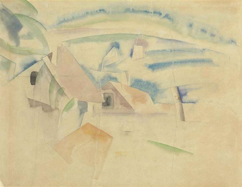 Charles Demuth | TREES AND HOUSES (1916) | MutualArt