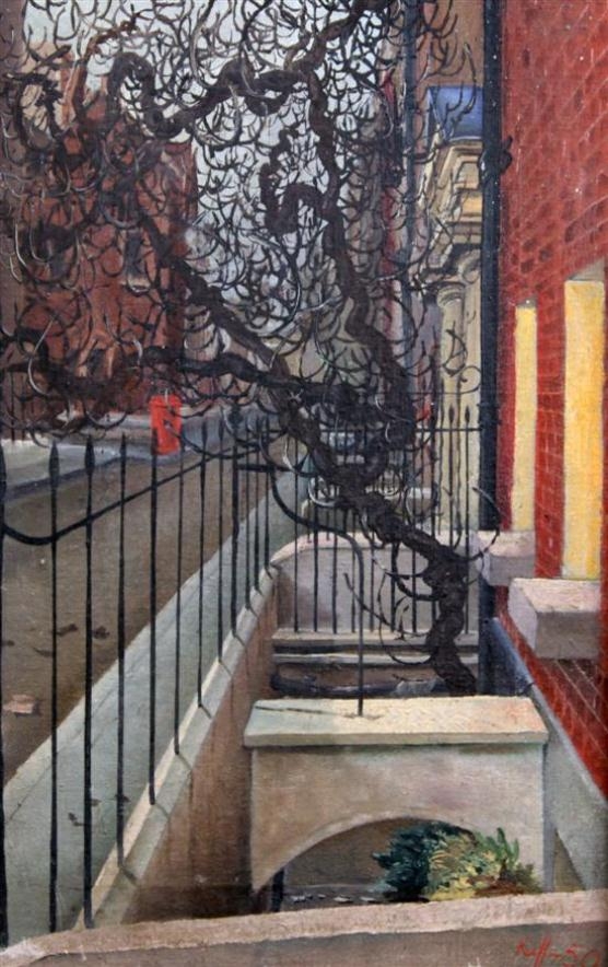 Ken Kiff | London street scene (1950) | MutualArt