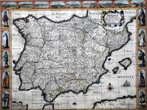 John Speed | Map of Spaine (1676) | MutualArt