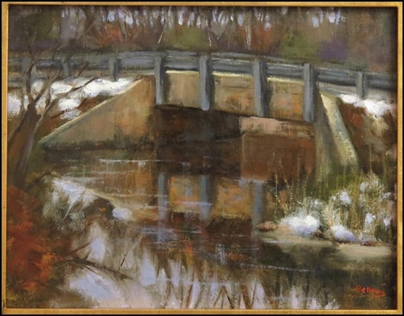 Jayne Bellows | THE BRIDGE IN WINTER | MutualArt