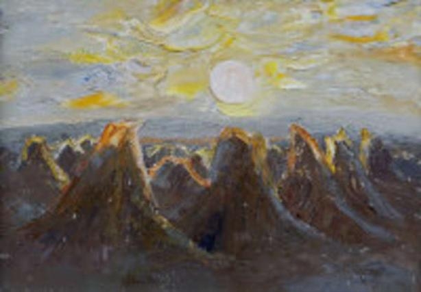 Colin Middleton | Farmhouse and Outbuildings (Circa 1958) | MutualArt