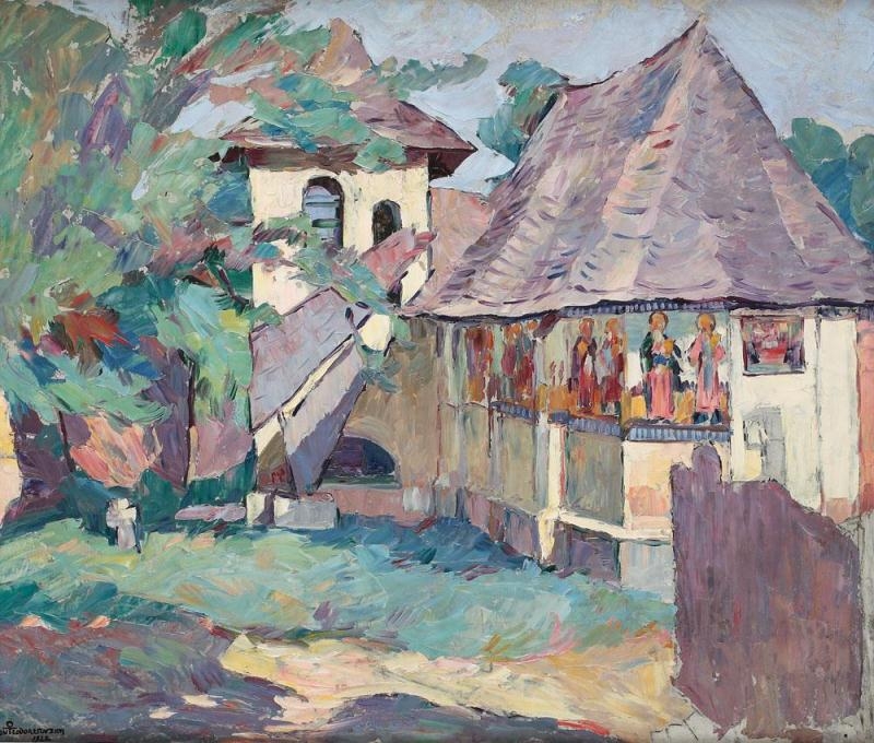 Ion Theodorescu Sion | Natură statică cu mușcate, ulcior și mere (1924) | MutualArt