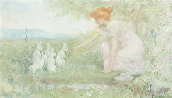 Frederick Stuart Church | Digging for Clams (1881) | MutualArt