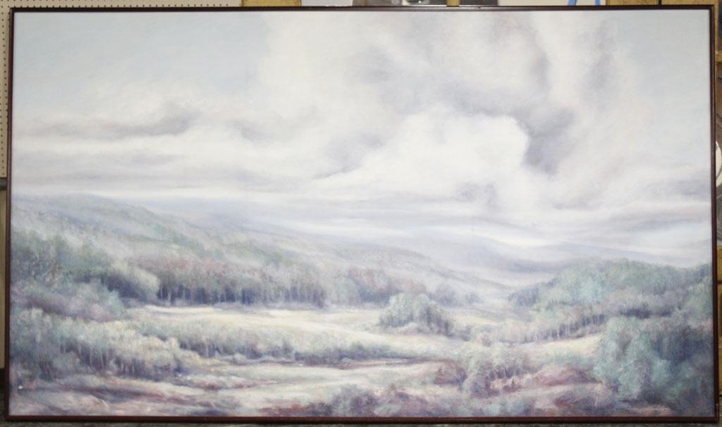 Kathy Dench Haines | Sweeping Landscape of Fields with Mountains in ...