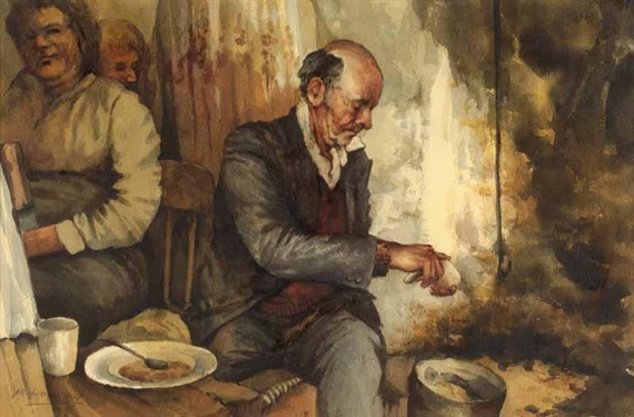 Robert Anderson | PEELING SPUDS | MutualArt