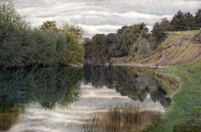 George Price Boyce | Reflections in a river (1872 - 1873) | MutualArt