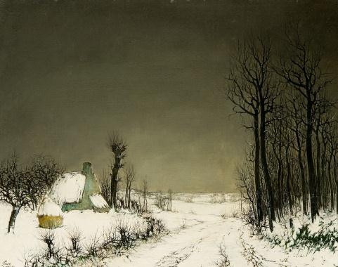Leo Piron | Winterscape at Nukerke | MutualArt