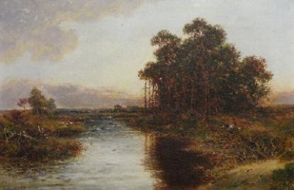 Carl Brennir | Autumn Evening on the River Severn (1906) | MutualArt