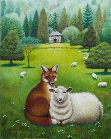 Derold Page | Fox and Sheep (1979) | MutualArt