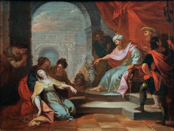 Giuseppe Diziani | Esther and Ahasverus (Circa 1770s) | MutualArt