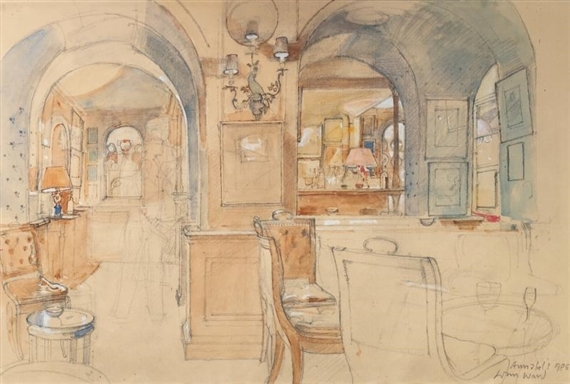 John Stanton Ward | THE BAR AT ANNABEL'S (1985) | MutualArt