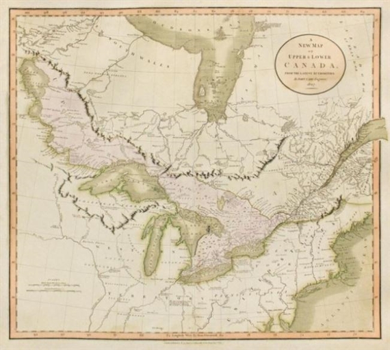 John Cary | A new map of upper and lower canada (1807) | MutualArt