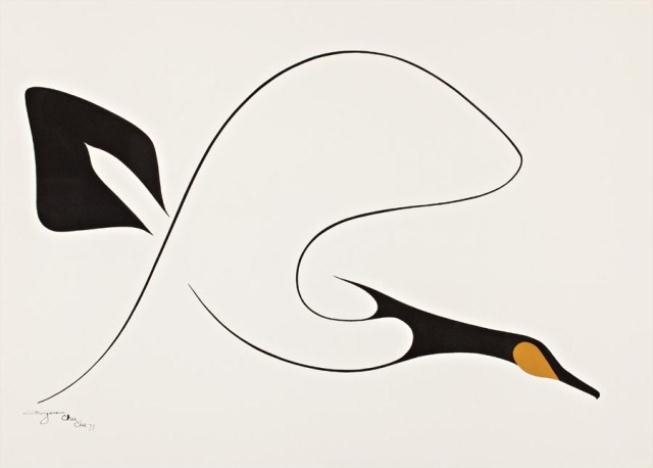 Benjamin Chee Chee | Goose in Flight (1977) | MutualArt