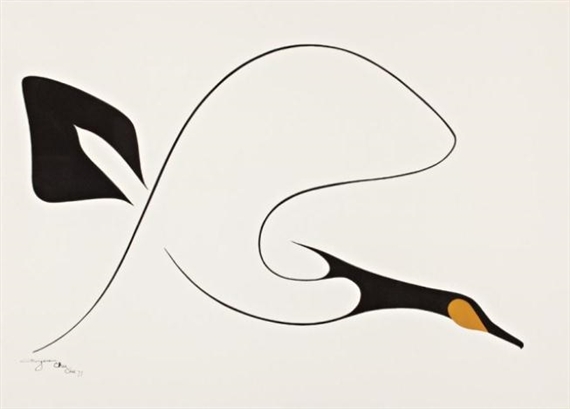 Benjamin Chee Chee | Goose in Flight (1977) | MutualArt