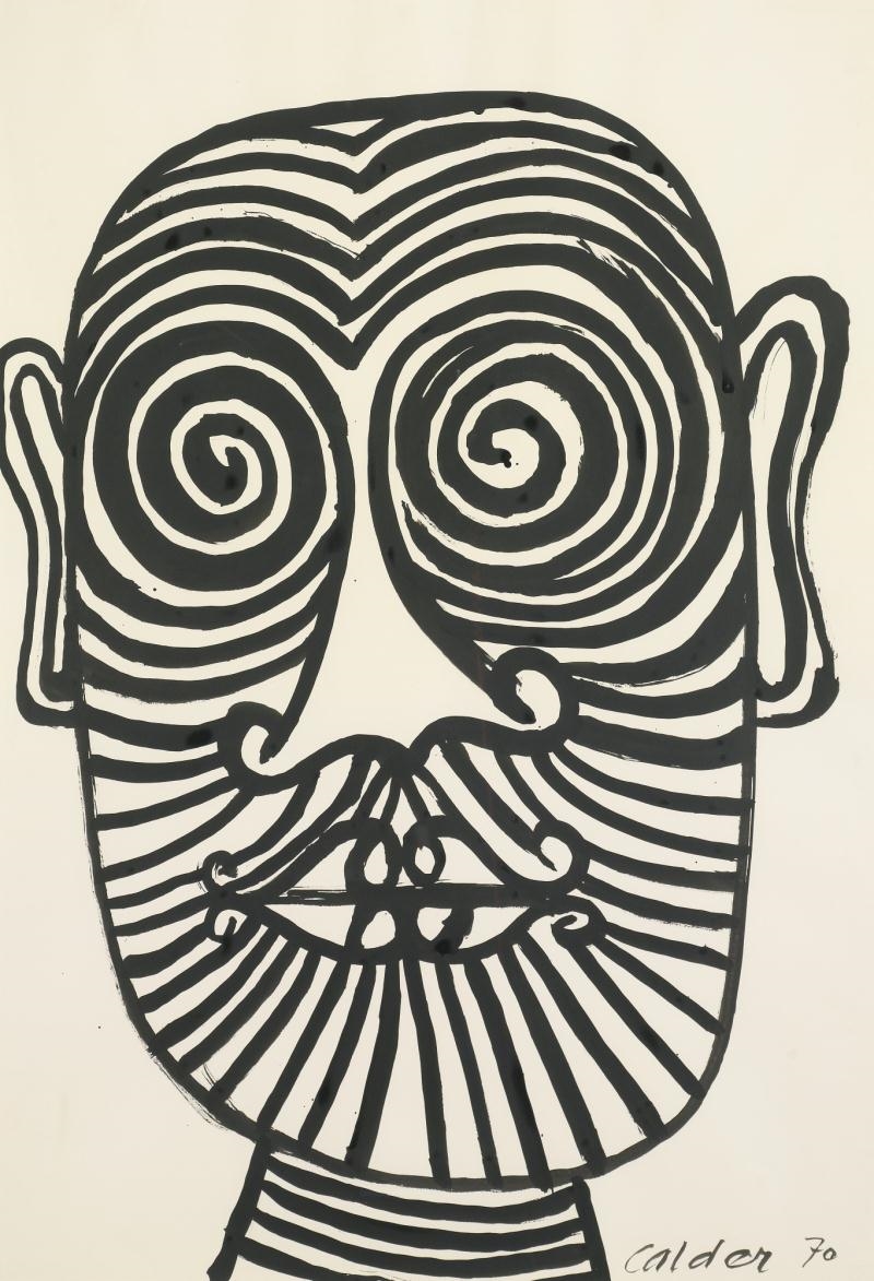 Alexander Calder | STRIPED FACE (1970) | MutualArt