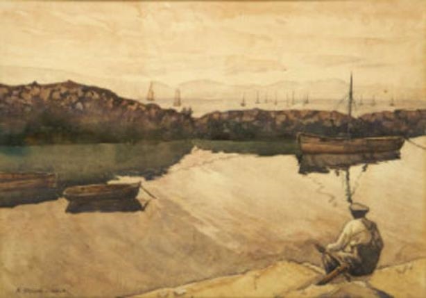 Robert Taylor Carson | A Harbour View | MutualArt