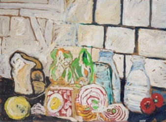 John Randall Bratby | Kitchen still life with sculpture | MutualArt